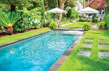 Swimming Pool “Decks” Using Grass Lawns—in Photos