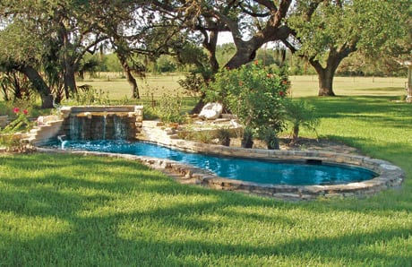 Swimming Pool “Decks” Using Grass Lawns—in Photos