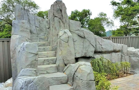 Rock Waterfall Swimming Pool Slides—Detailed Guide & Photos