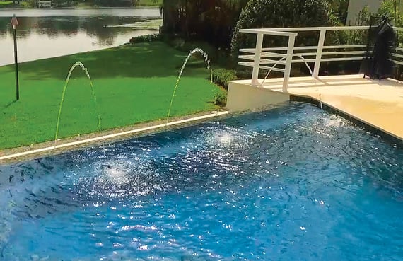 10 Swimming Pool Water Feature Ideas (Besides Rock Waterfalls)