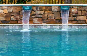 Pool Scupper / Spout Water Features with Stunning Examples