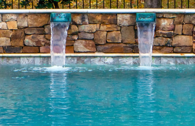 Pool Scupper / Spout Water Features with Stunning Examples